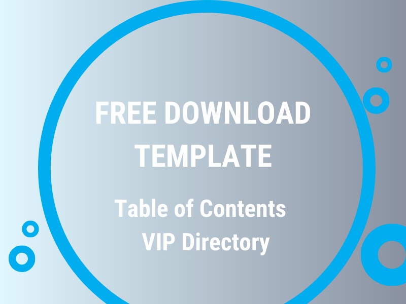 Free Download Template - Table of Contents - VIP Directory - Simply ...